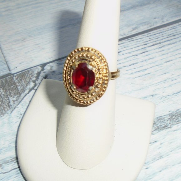 Sarah Coventry | Jewelry | Sarah Coventry 975 Coronation Ring Ruby And ...